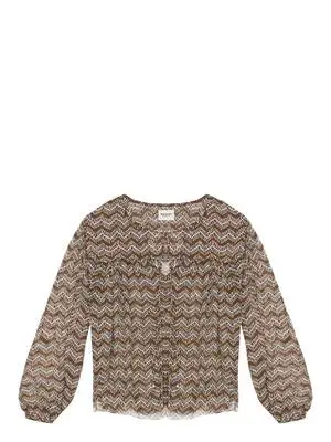 MARANT ETOILE Advika Printed Top - Black