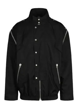 Gucci Convertible Graphic Print Jacket - Black