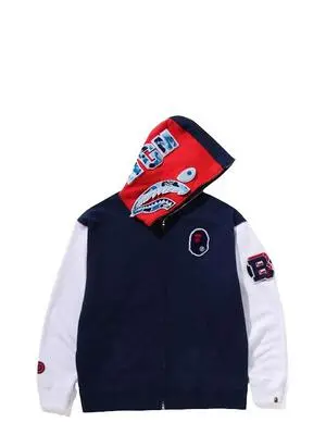 A BATHING APE Shark Full Zip Hoodie - Navy Blue