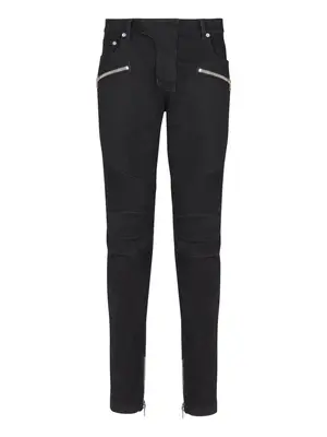 Balmain Slim-fit Biker Jeans - Black
