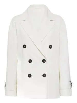 BRUNELLO CUCINELLI Brunello Cucinelli Monili Bead-Embellished Pea Coat