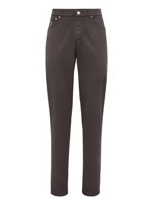Brunello Cucinelli Slim-cut Trousers - Brown