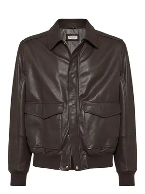 BRUNELLO CUCINELLI Brunello Cucinelli Aviator Leather Jacket