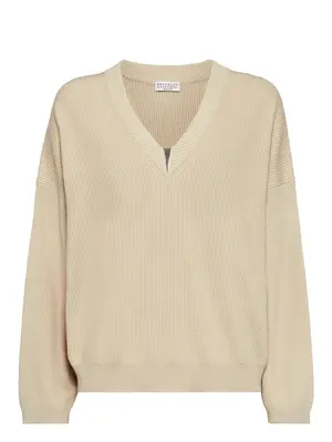 Brunello Cucinelli V-neck Sweater - Neutrals