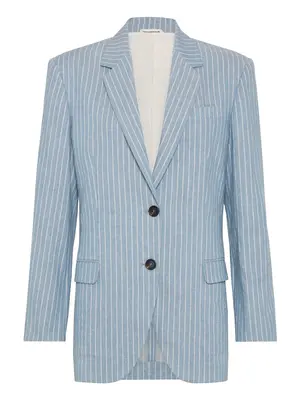 Brunello Cucinelli Twill Blazer - Blue