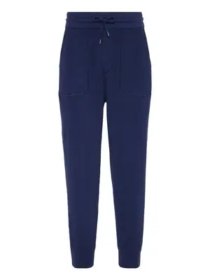 Brunello Cucinelli Cotton Track Pants - Blue