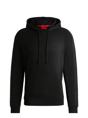 Hugo Logo-embroidered Hoodie - Black