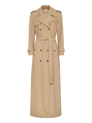 Philipp Plein Monogram Long Trench Coat - Neutrals