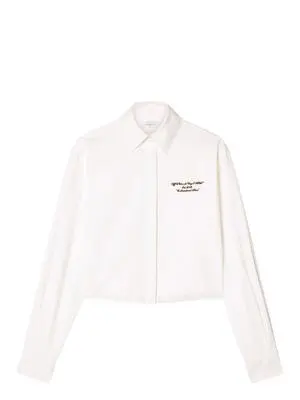 Off-White Embroidered Poplin Shirt - White
