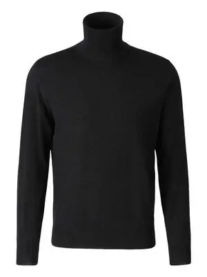 Canali Merino Wool Turtleneck Sweater - Black