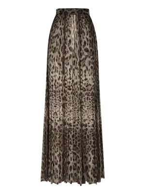 Dolce & Gabbana Leopard-print Chiffon Culottes - Animal Print