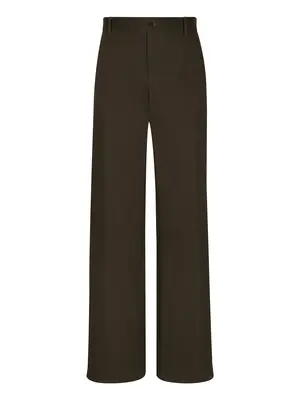 Dolce & Gabbana Tailored Cotton Pants - Brown