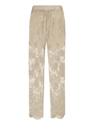 Dolce & Gabbana Tailored Galloon Lace Pants - Beige