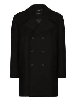 Dolce & Gabbana Wool Pea Coat - Black