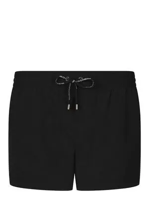 Dolce & Gabbana Dg-print Swim Shorts - Black