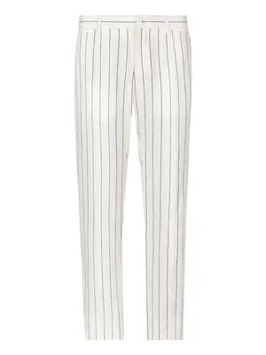 Dolce & Gabbana Tailored Linen Pants - White