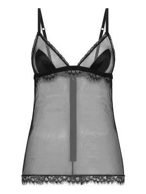 Dolce & Gabbana Lace And Tulle Camisole - Black