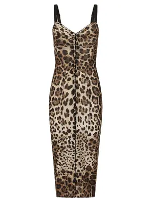 Dolce & Gabbana Leopard Print Calf-length Dress - Animal Print