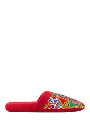 Dolce & Gabbana Cotton Terry Slippers - Multicolor