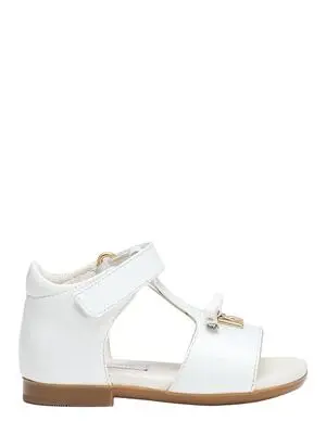 Dolce & Gabbana Patent Leather T-bar Sandals - White