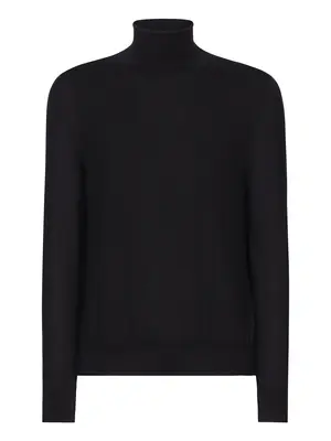Dolce & Gabbana Cashmere And Silk Turtleneck Sweater - Black