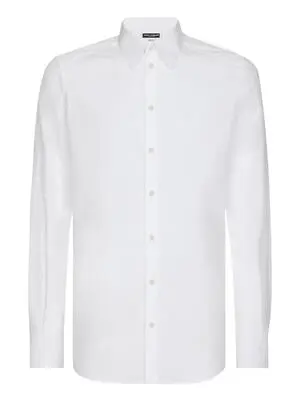 Dolce & Gabbana Cotton Gold-fit Shirt - White