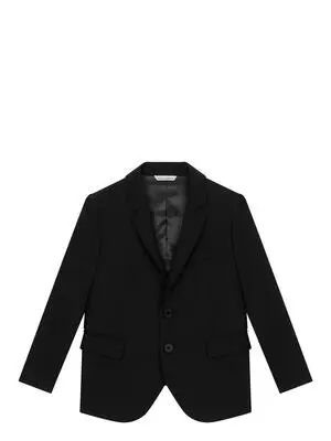 Dolce & Gabbana Single-breasted Woolen Jacket - Black