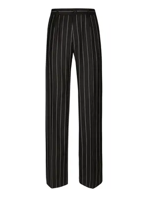 Dolce & Gabbana Straight-leg Pinstripe Trousers - Black