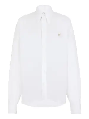 Dolce & Gabbana Cotton Shirt With Dg Logo - White