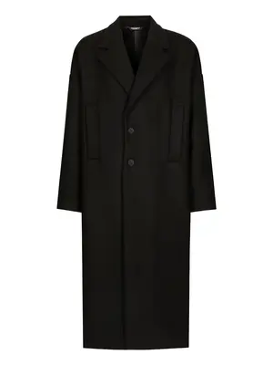 Dolce & Gabbana Oversize Single-breasted Coat - Black