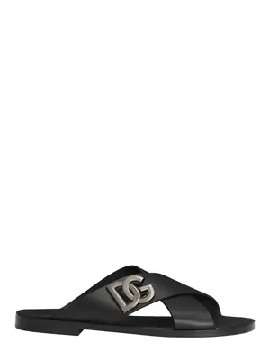 Dolce & Gabbana Calfskin Sandals - Black