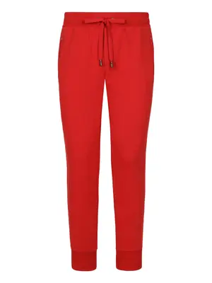 Dolce & Gabbana Jersey Jogging Pants With Branded Tag Red