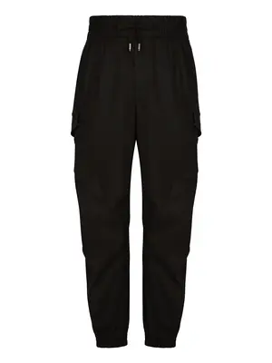 Dolce & Gabbana Cotton Cargo Pants With Branded Tag - Blue