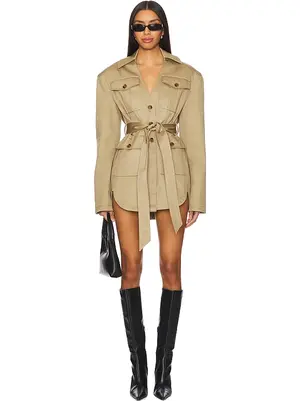 EAVES Lumi Mini Dress - Khaki