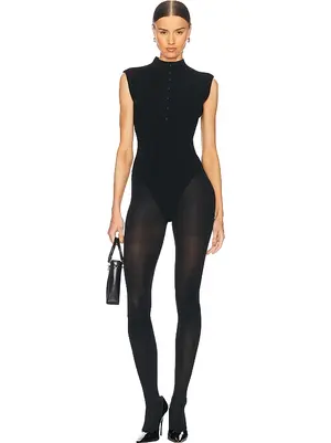 HELSA Cassidy Knit Bodysuit - Black