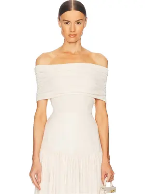 HELSA Makenzie Off Shoulder Sweater - Vanilla