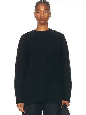 TOTÊME Double Knit Pullover Sweater - Black