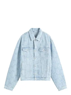 Kenzo Weave Trucker Jacket - Bleached Blue