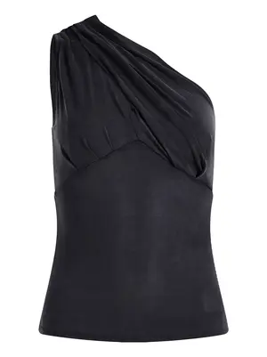 PEACHY DEN Kylie Asymmetric Top - Graphite