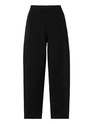 Ulla Johnson Asher Knitted Straight-leg Pants - Black