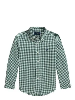 Ralph Lauren Gingham Cotton Poplin Shirt - New Forest/white