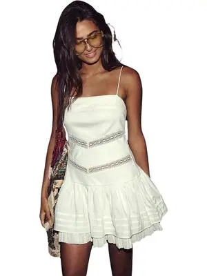 Free People Bliss Beauty Mini Dress - Ivory