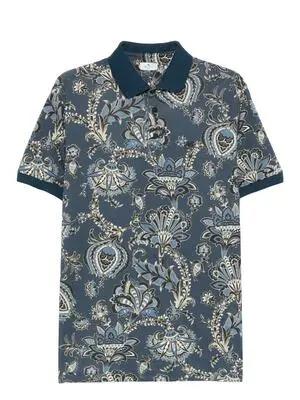 Etro Paisley Polo Shirt - Blue