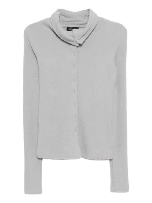 TOUT A COUP Brushed Knit Top - Grey