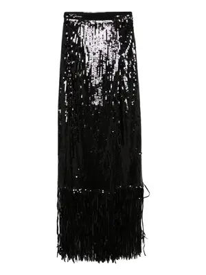 TALLER MARMO Sequin-embellished Maxi Skirt - Black