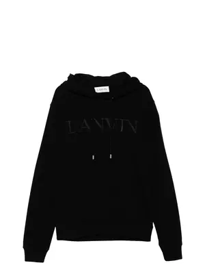 LANVIN Embroidered Hoodie - Black