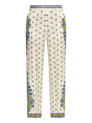 Etro Paisley-print Trousers - White
