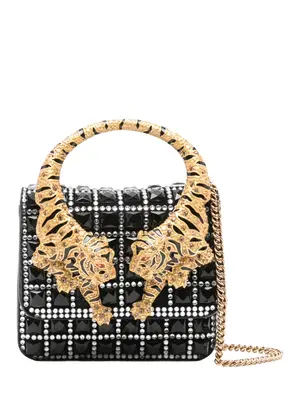 Roberto Cavalli Tiger-handle Mini Bag - Black