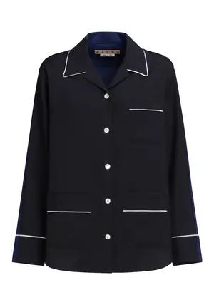 Marni Virgin Wool Pajama Shirt - Black
