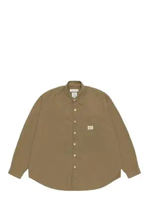 StÜssy X Our Legacy Work Shop Borrowed Shirt - Olive Nylon Ripstop
